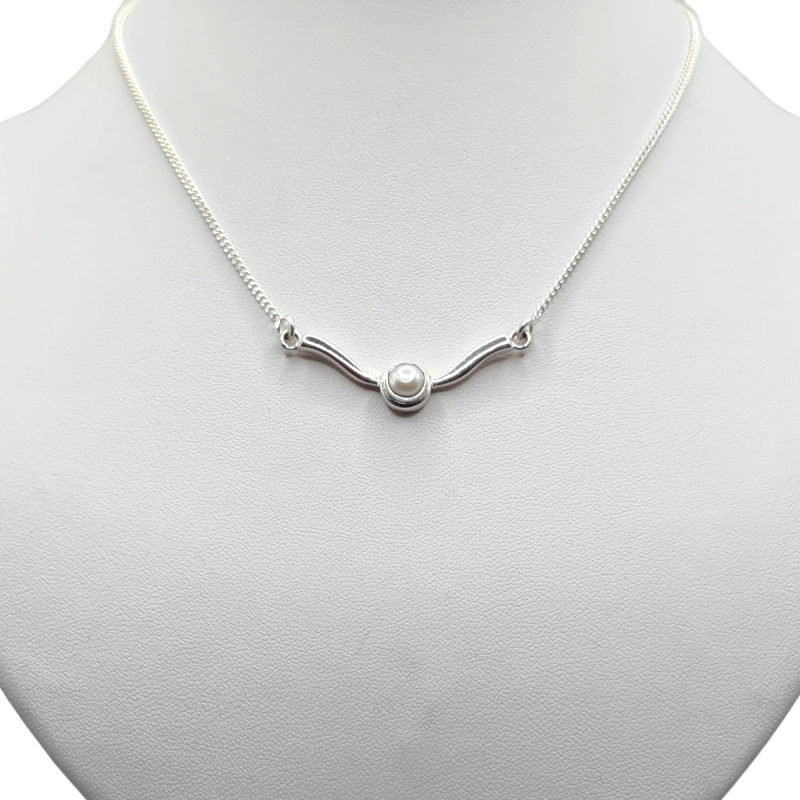 Colier din argint cu perla - Madammi.ro