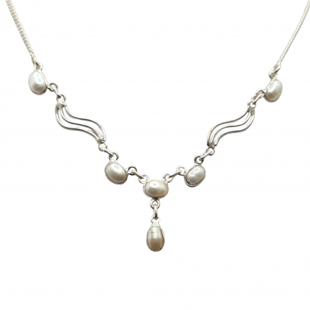 Colier din argint cu perle - Madammi.ro