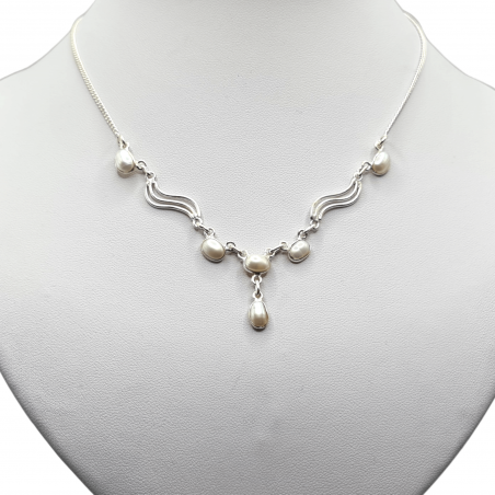 Colier din argint cu perle - Madammi.ro