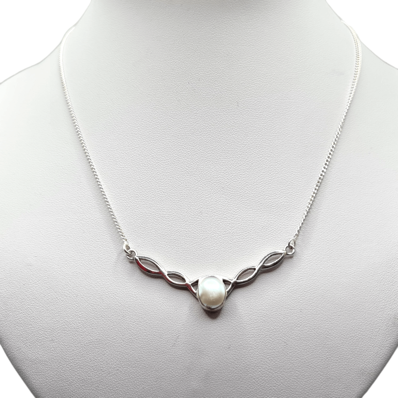 Colier din argint cu perla - Madammi.ro