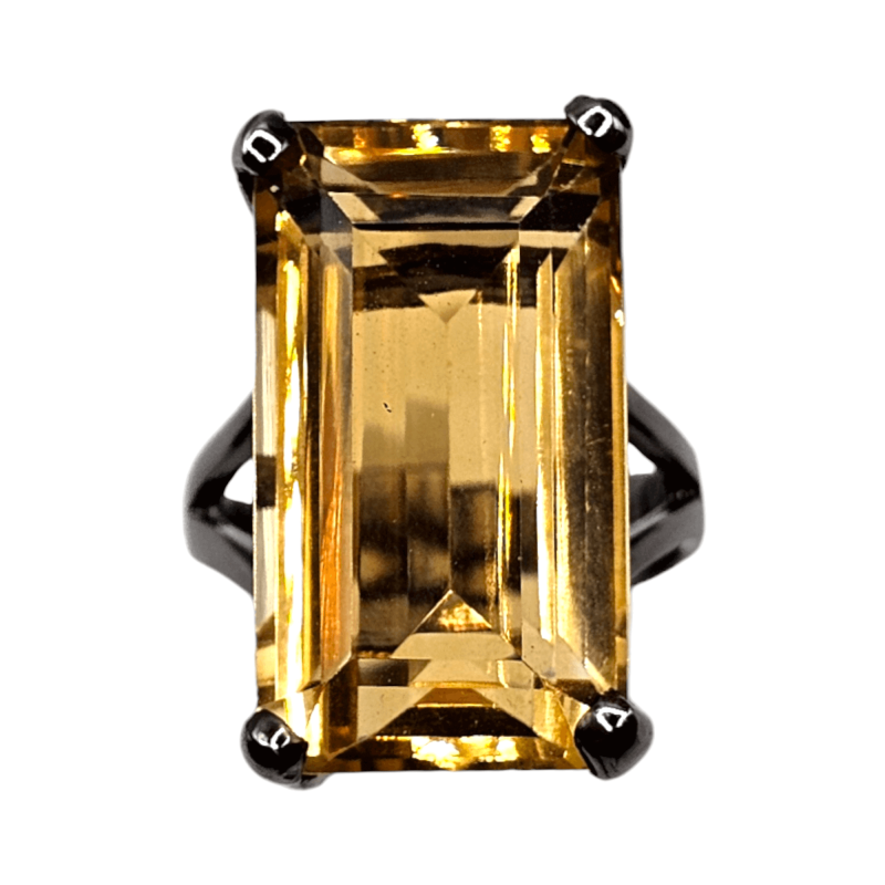 Inel argint cu citrin 33ct- Madammi.ro