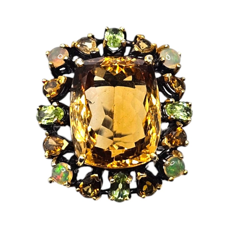 Inel argint cu citrin - Madammi.ro