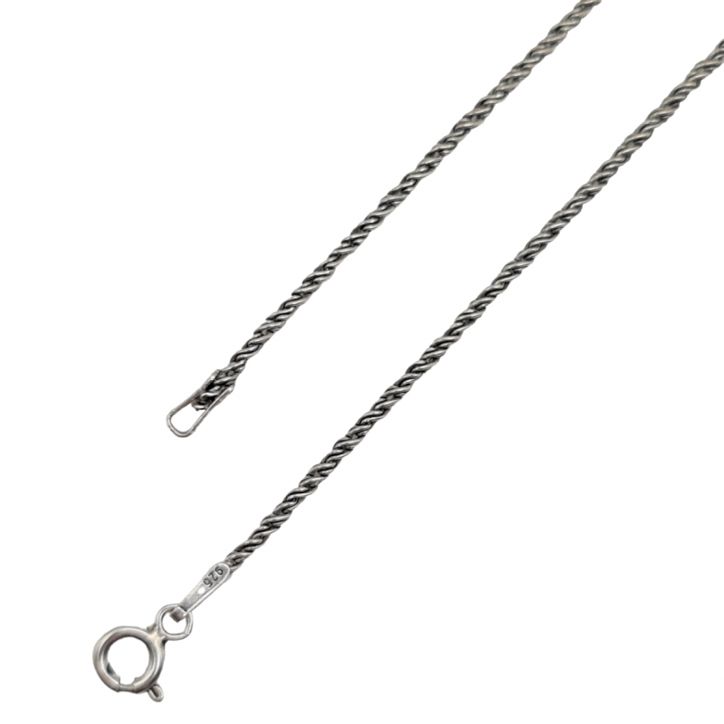 Lantisor argint cu patina - antichizat - Italia - de la Madammi