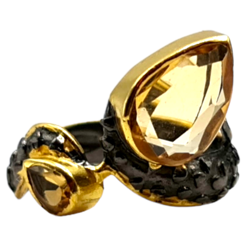 Inel din argint cu citrin - Madammi.ro